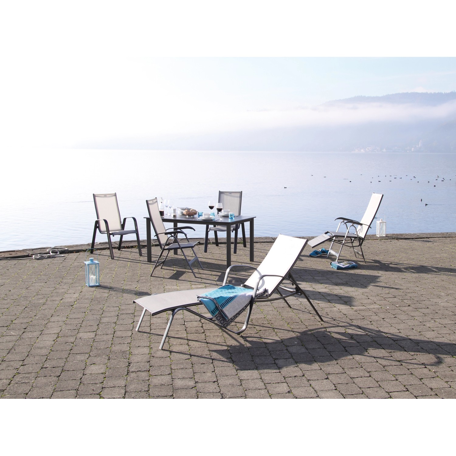 Acamp Stapelliege Acatop Anthrazit-Taupe kaufen bei OBI