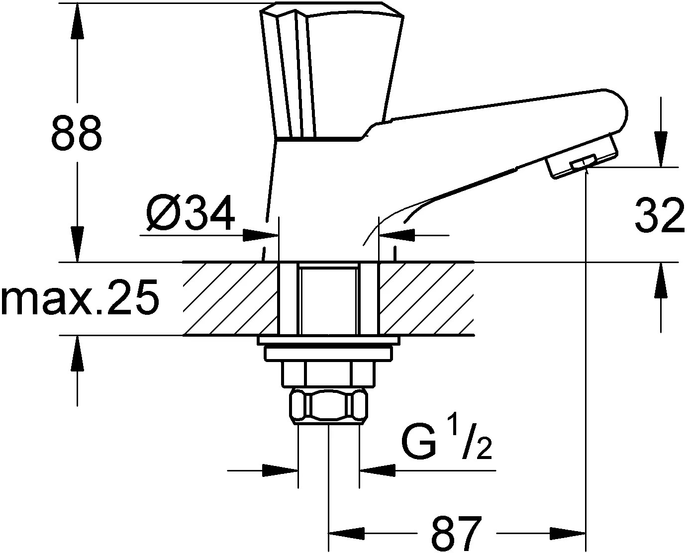 Grohe QuickFix Standventil Costa Trend Chrom kaufen bei OBI