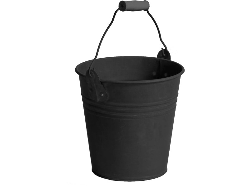 M Collections Eimer Zinc Vintage Ø 25 cm x 22 cm Schwarz Bucket kaufen ...