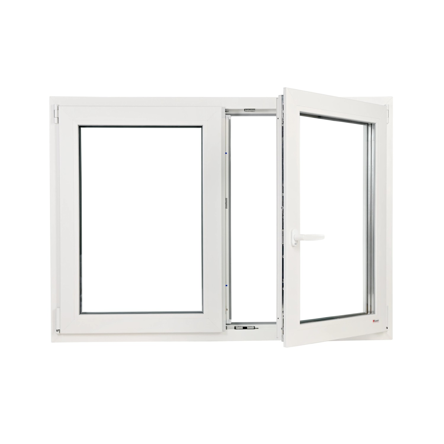 KM Meeth Kunststoff-Fenster CL70P Weiß 160 cm x 110 cm Stulp DIN Rechts ...