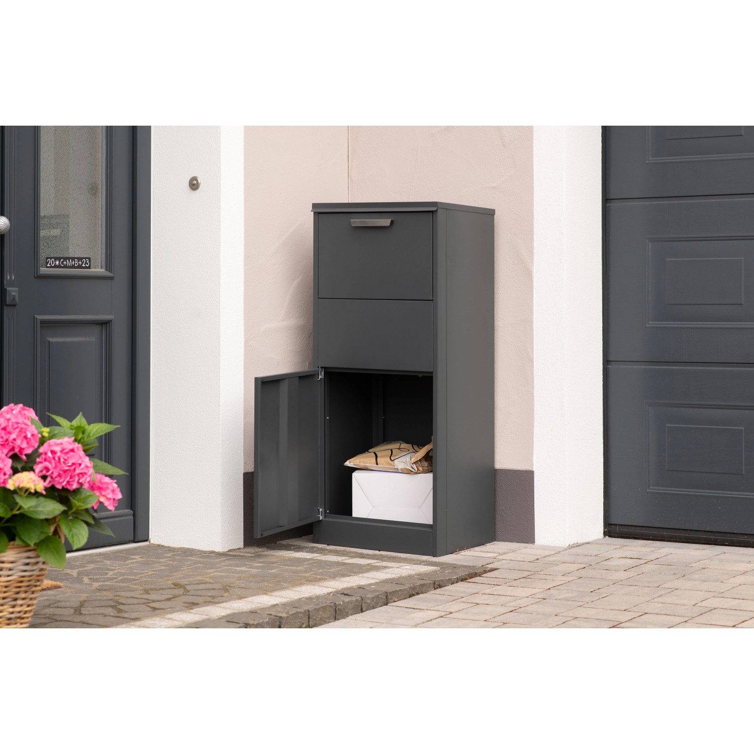 Westmann Paketbox Pepe aus Stahl 50 cm x 39 cm x 114 cm Anthrazit ...