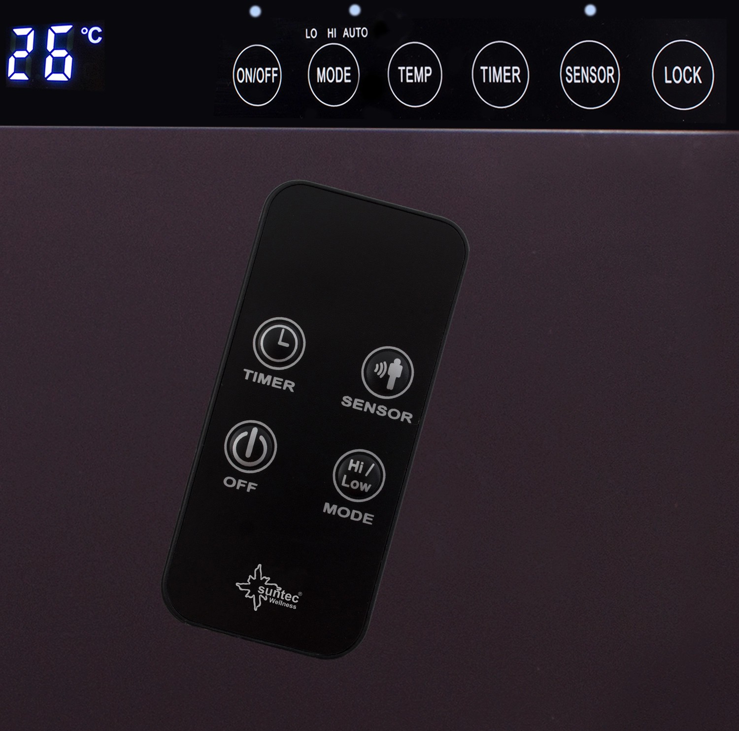 Suntec PTC-Heizelement Heat Screen 1800 Chocolate für Räume bis 45 m³ ...