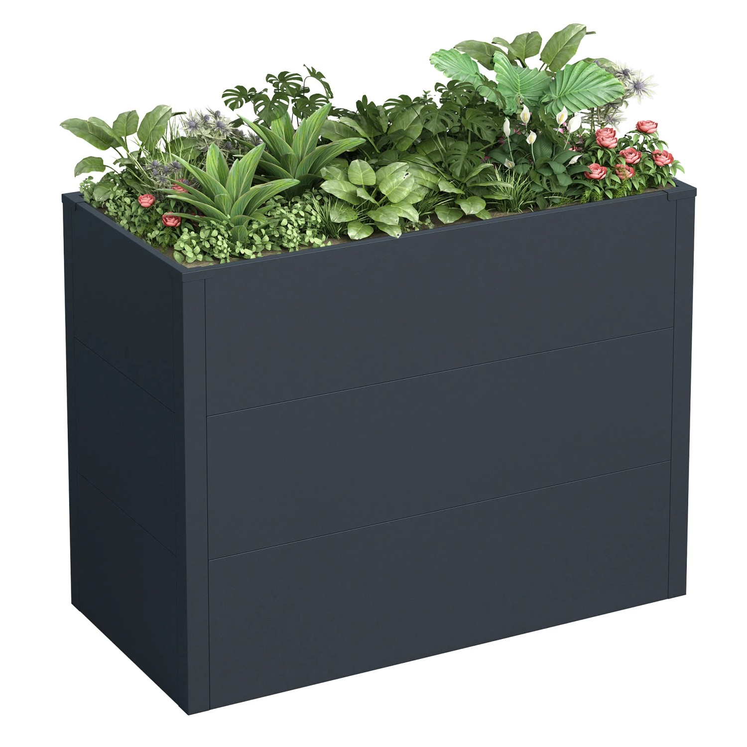 Metall-Hochbeet 77 cm x 100 cm x 50 cm Anthrazit kaufen bei OBI