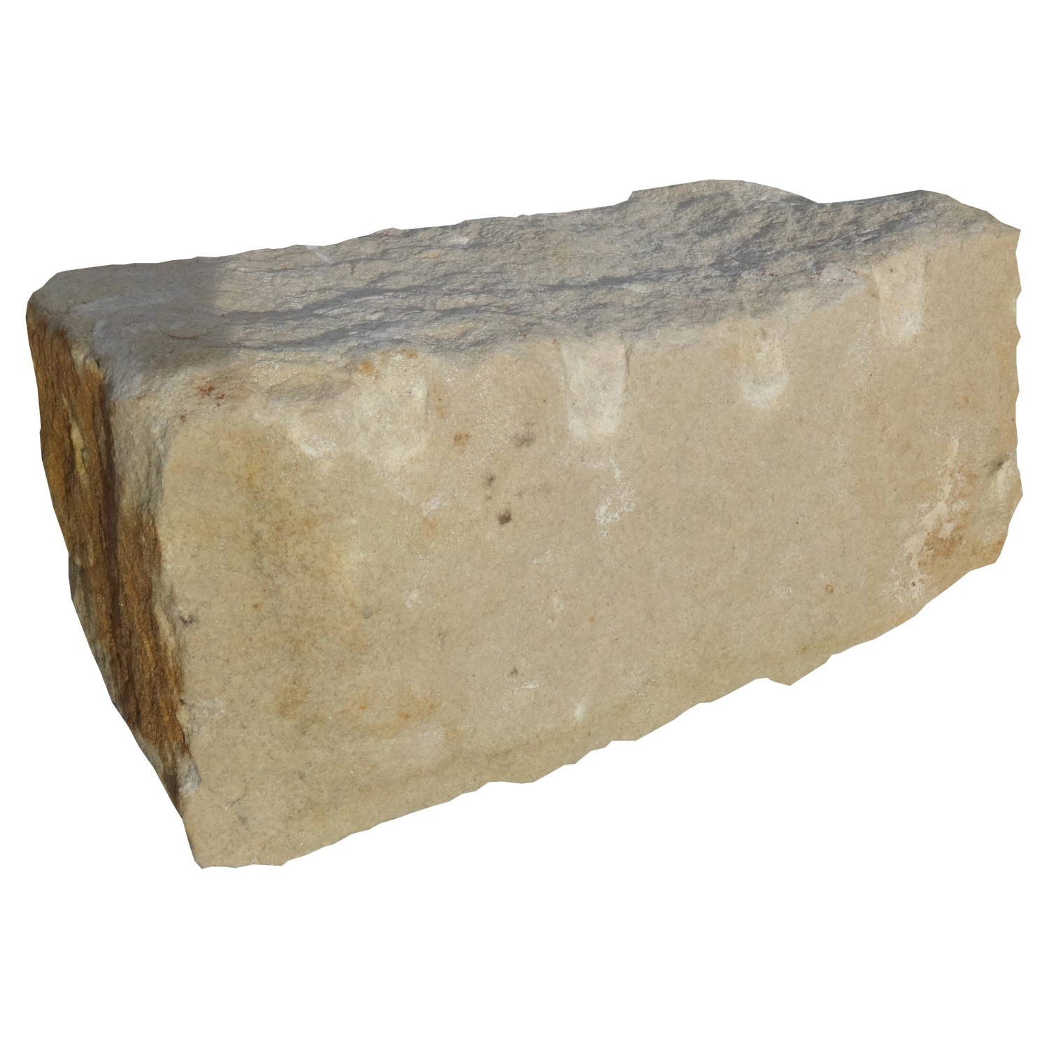 Sandstein Mauerstein Gelb-Beige allseits gespalten 14 x 16 x 35 cm ...