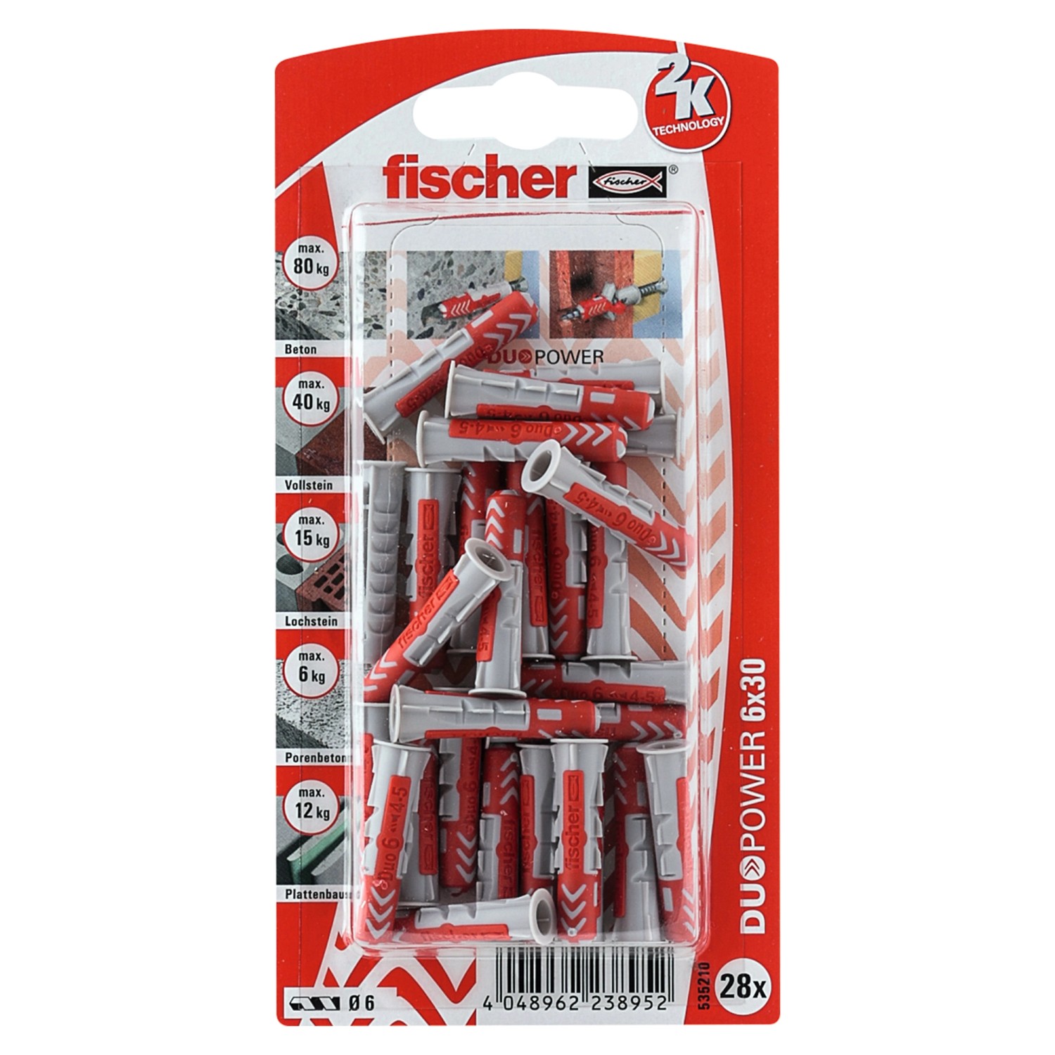 Fischer Dübel DuoPower Ø 6 mm x 30 mm K 28 Stück kaufen bei OBI