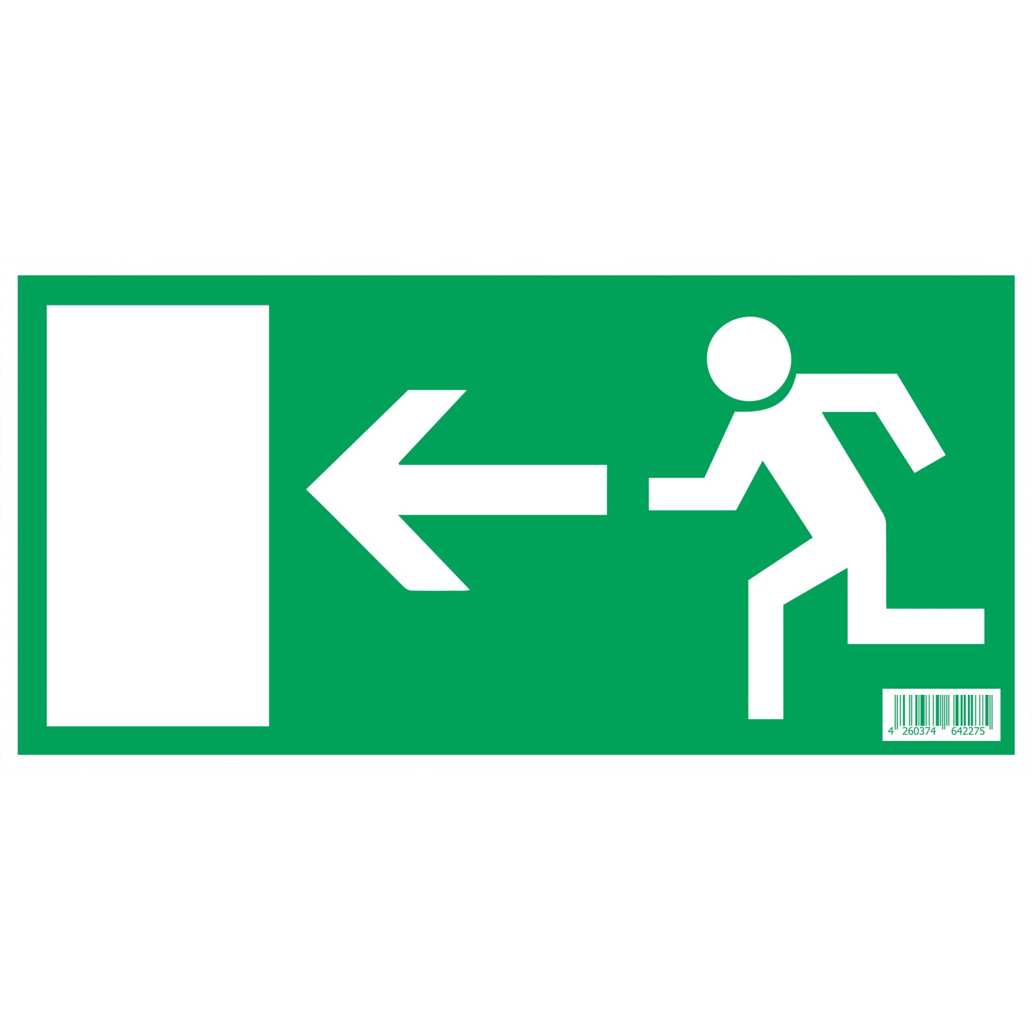 Signum Safety Signs Hinweisschild "Fluchttür links" 14,8 cm x 29,7 cm ...