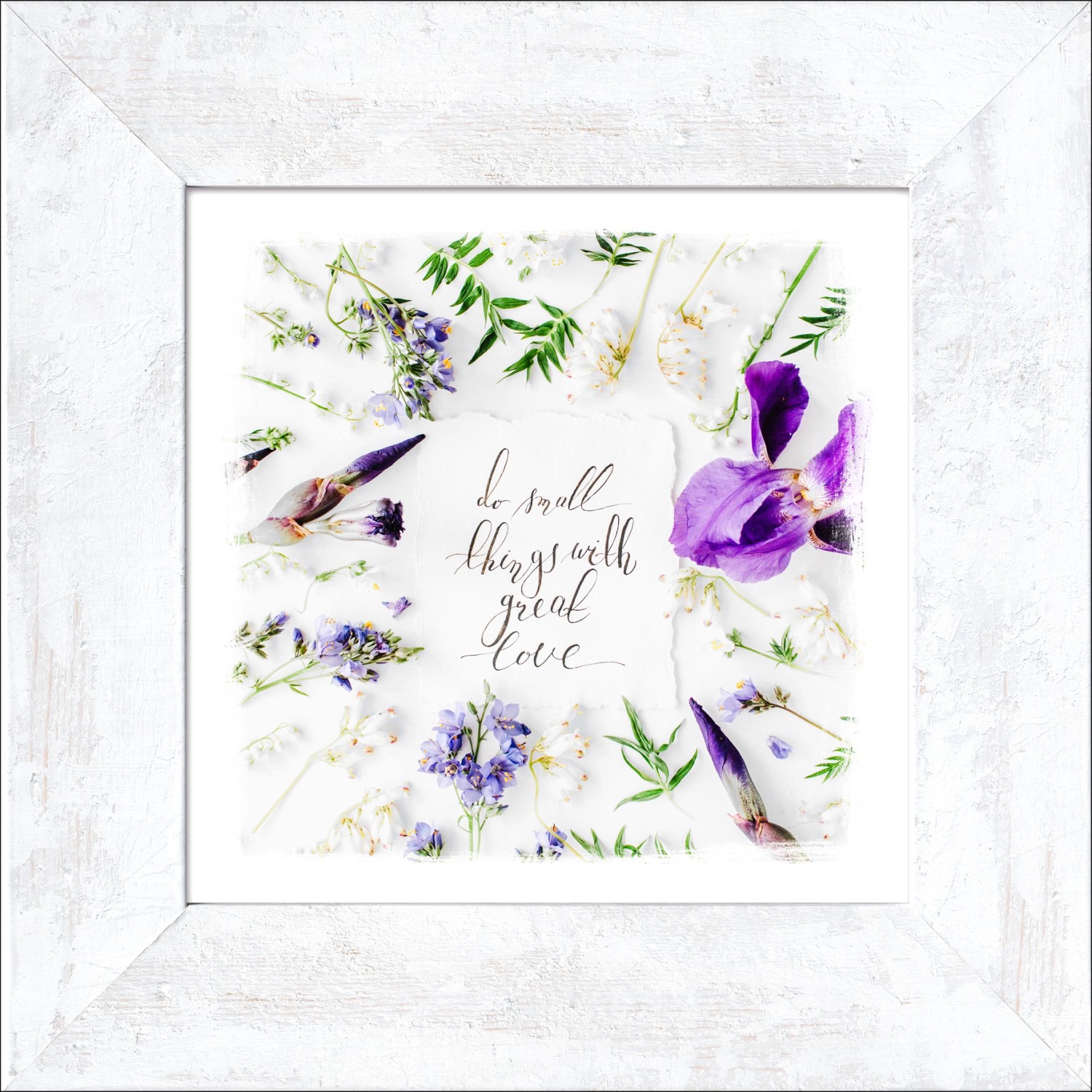 Bild mit Rahmen Flower Slogan II 44 cm x 44 cm kaufen bei OBI